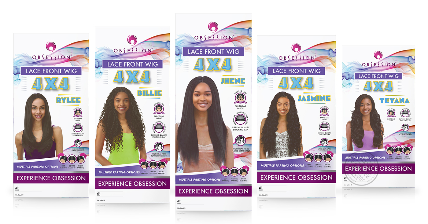 Lace frontal wig pack graphics for Obsession
