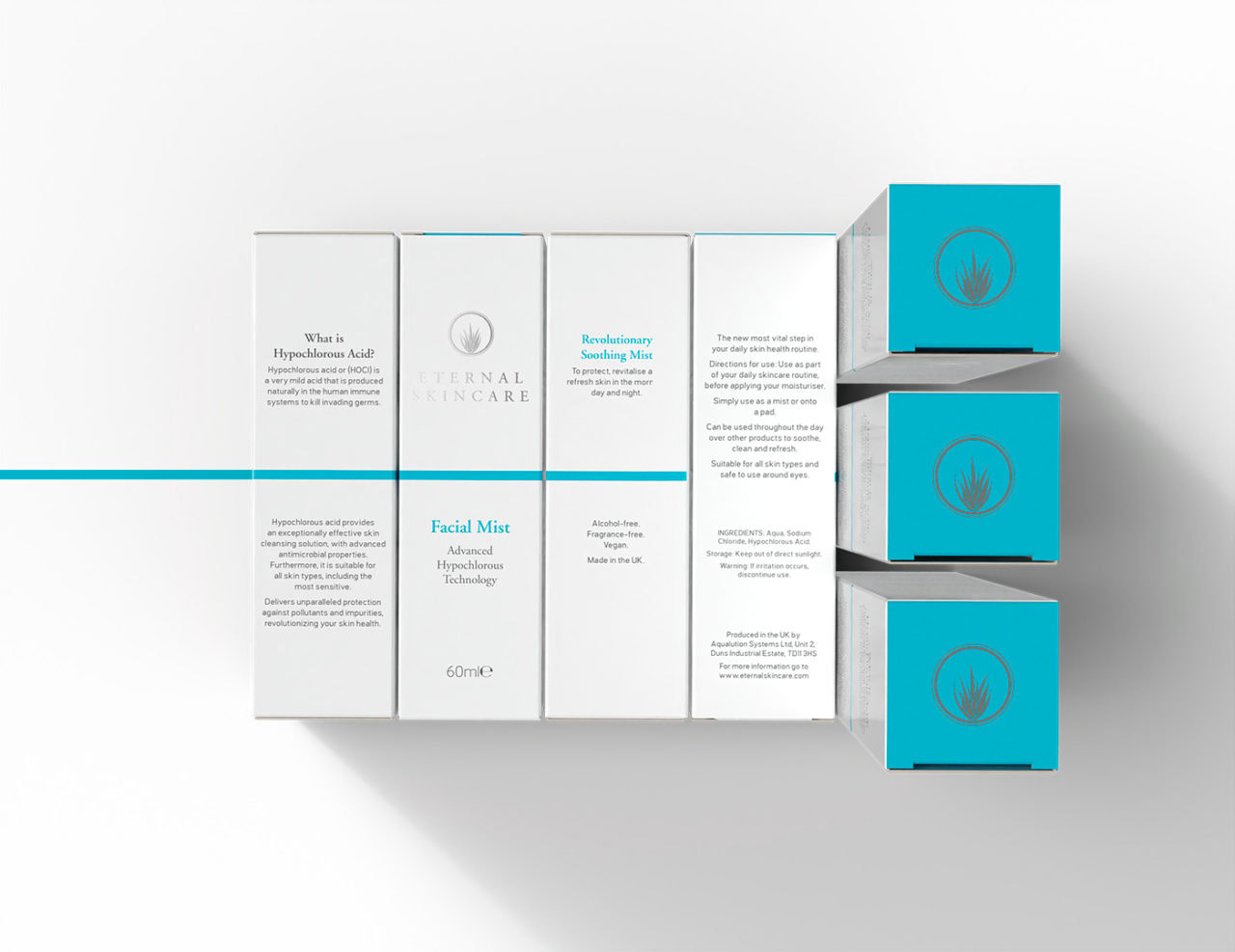 Facial mist product graphics: A new addition to Eternal Skincare's range